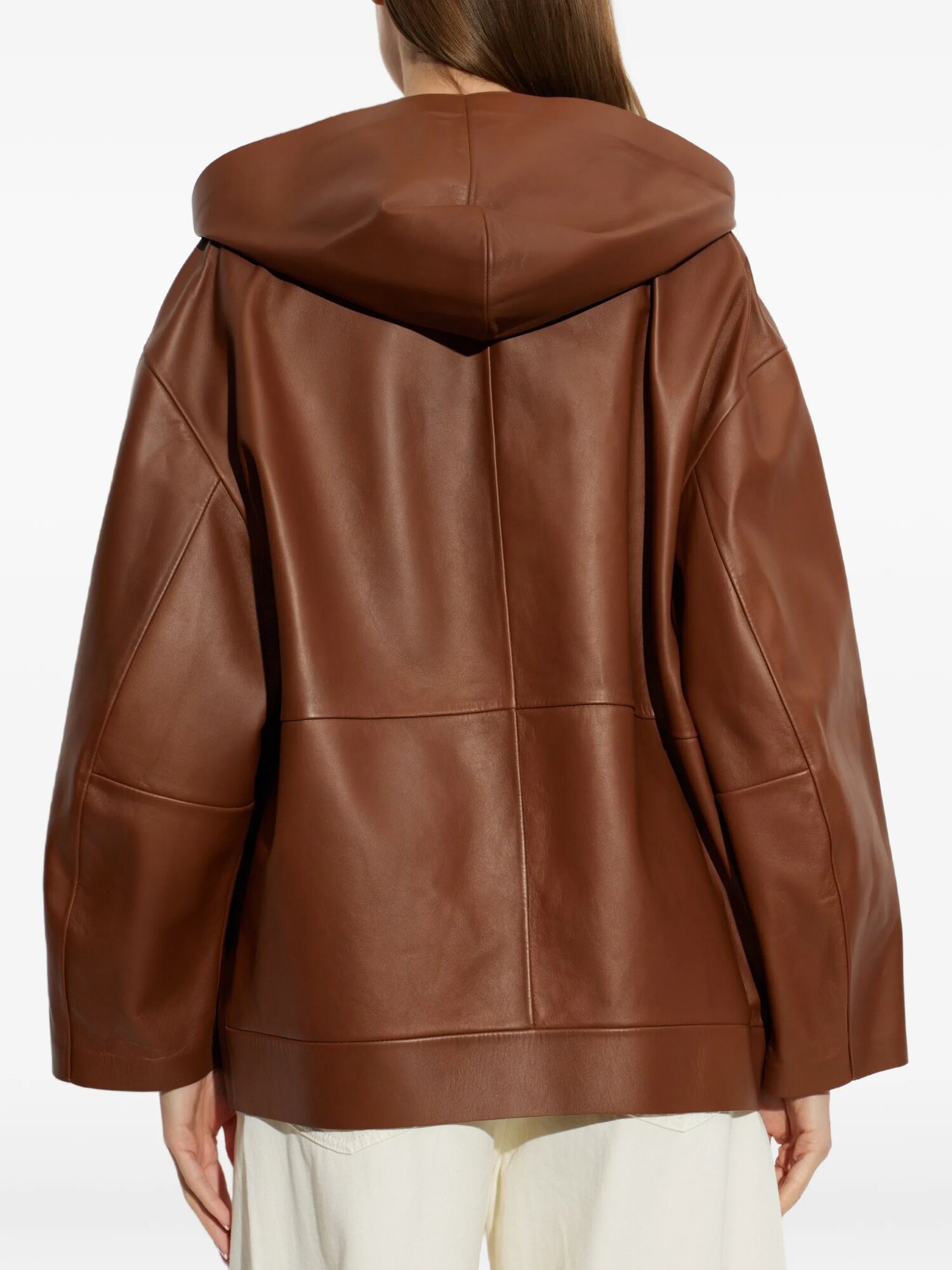 Куртка Max Mara Hooded leather jacket, размер 40 — фото 1