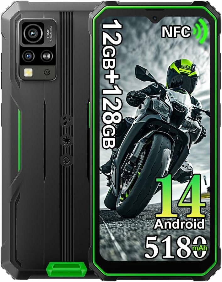 Blackview BV4800 Pro — защищенный телефон, 12 (4+8) ГБ ОЗУ, 128 ГБ SSD, 6,56-дюймовый HD-экран, 5180 мАч.