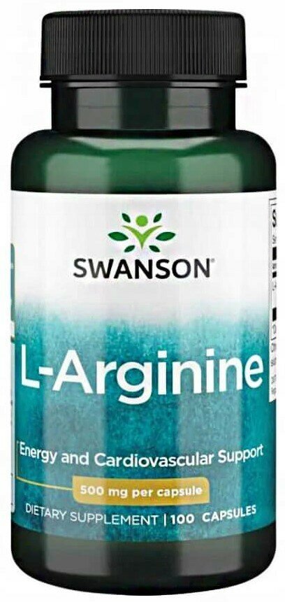 Swanson L-Arginine 500 mg, 100 капс.