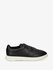 Кроссовки EMPORIO ARMANI Logo-plaque leather sneakers, размер 8, black