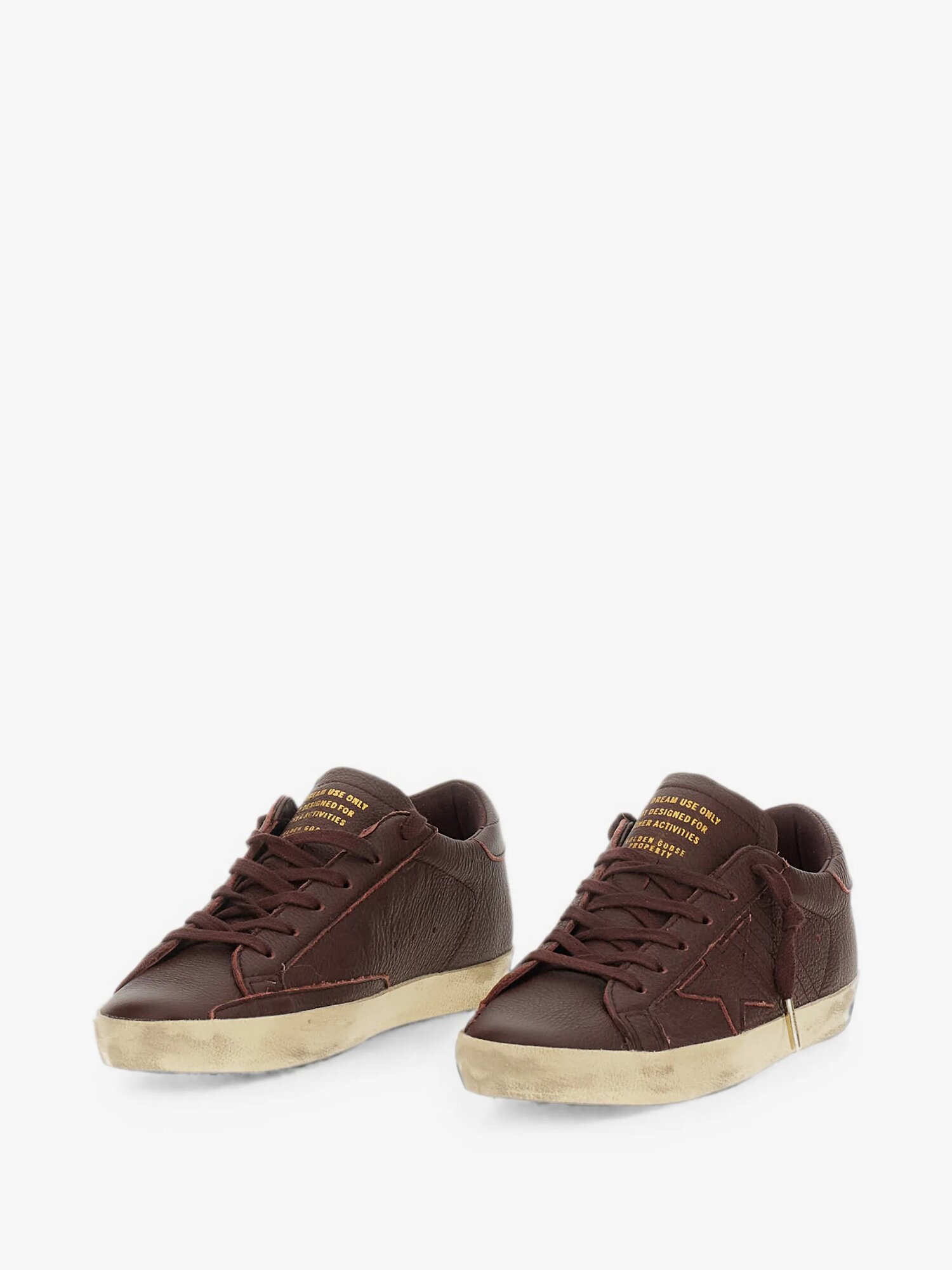 Кроссовки Golden Goose Distressed star-patch sneakers, размер 40, коричневый/серый/оранжевый — фото 1