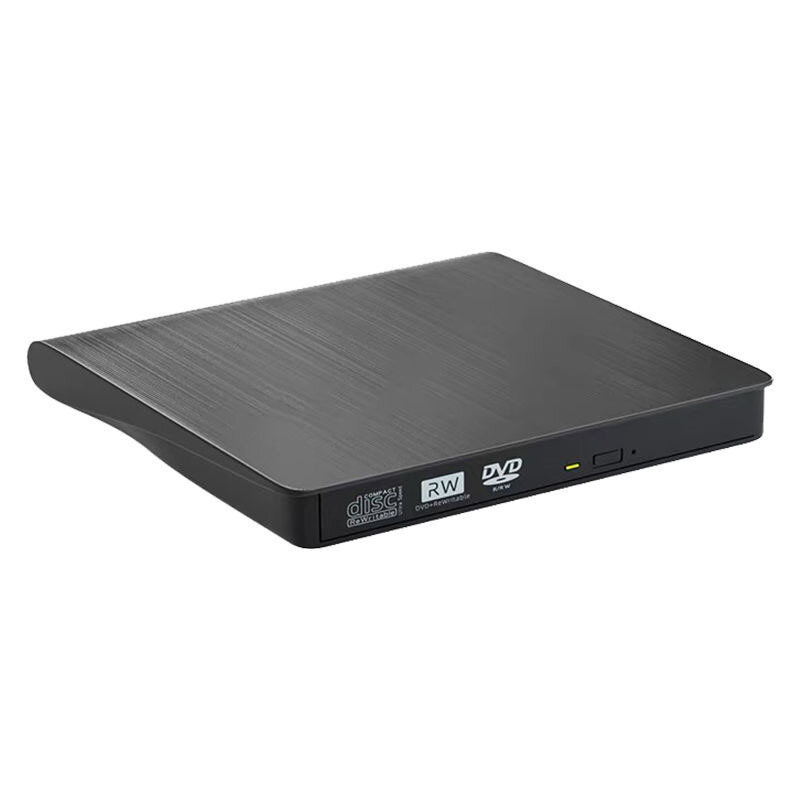 Внешний портативный DVD-привод с USB 3.0 Type-C, пишущий CD/DVD +/- RW, черный, с 3 логотипами