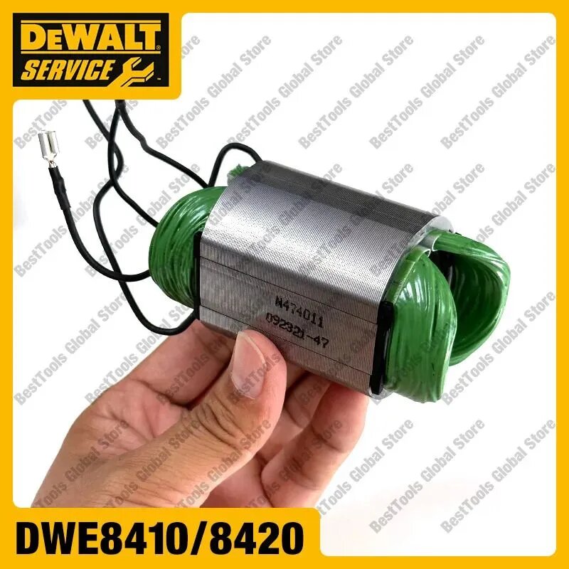 Статор угловой шлифовальной машины 220-230 В Поле статора для DEWALT DWE8410 DWE8420 DWE4238 N474965 NA149034