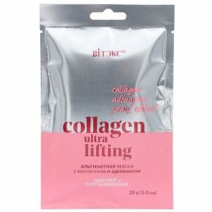 Витэкс Альгинатная маска лифтинг и разглаживание Collagen Ultra Lifting для лица, шеи и декольте, саше 28 г