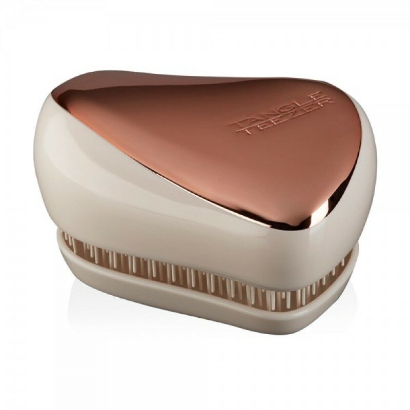 Tangle Teezer Compact Styler Щетка для распутывания волос компактная молочно-бронзовая хром