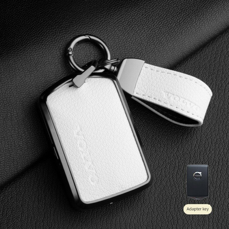 Ивовый чехол для ключа Volvo с подвесным шармом, французская козья кожа для XC90 S90 XC60 S60 V60 V90 XC40