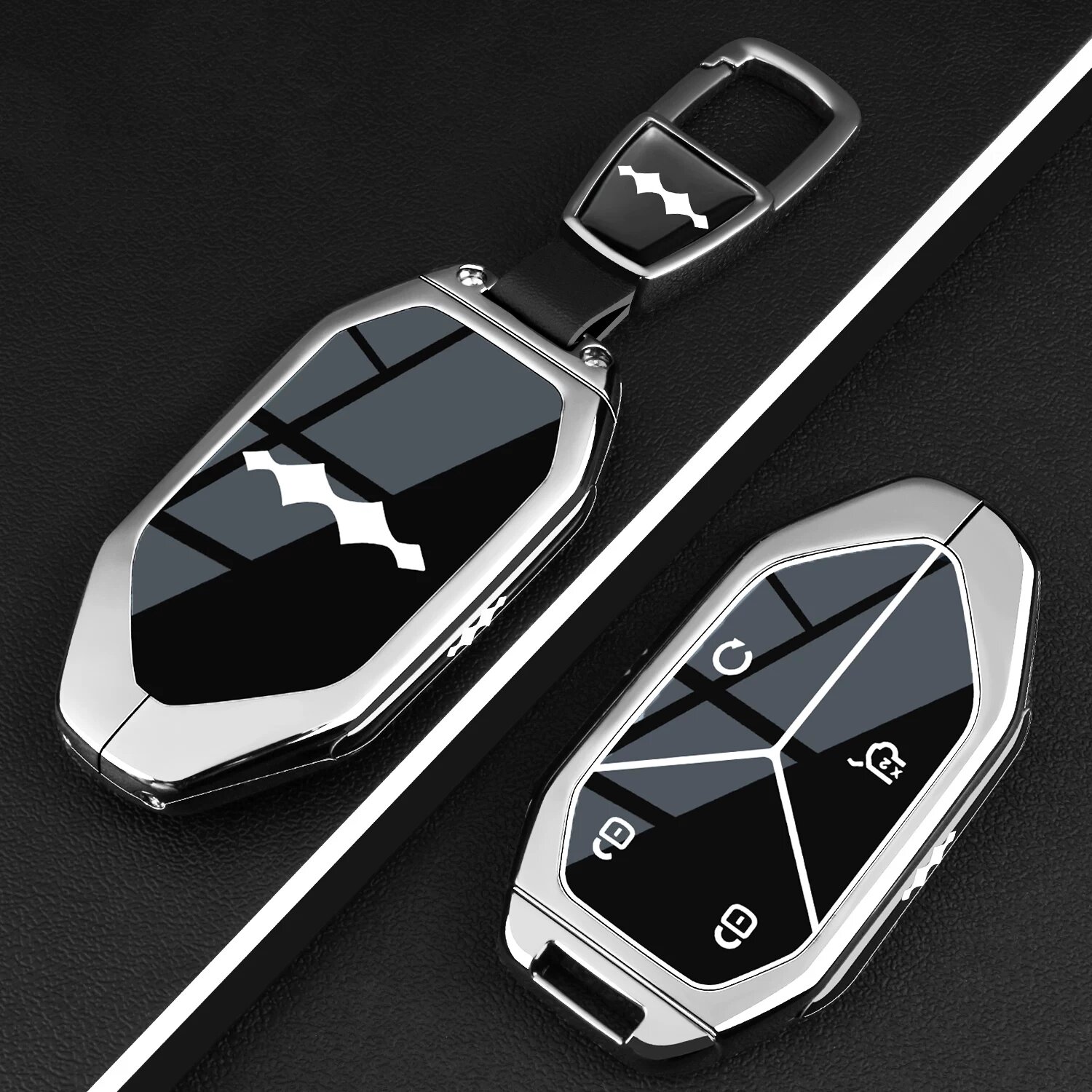 Кейс для ключа Chengbao Titanium 7 с металлическим креплением - серебристый