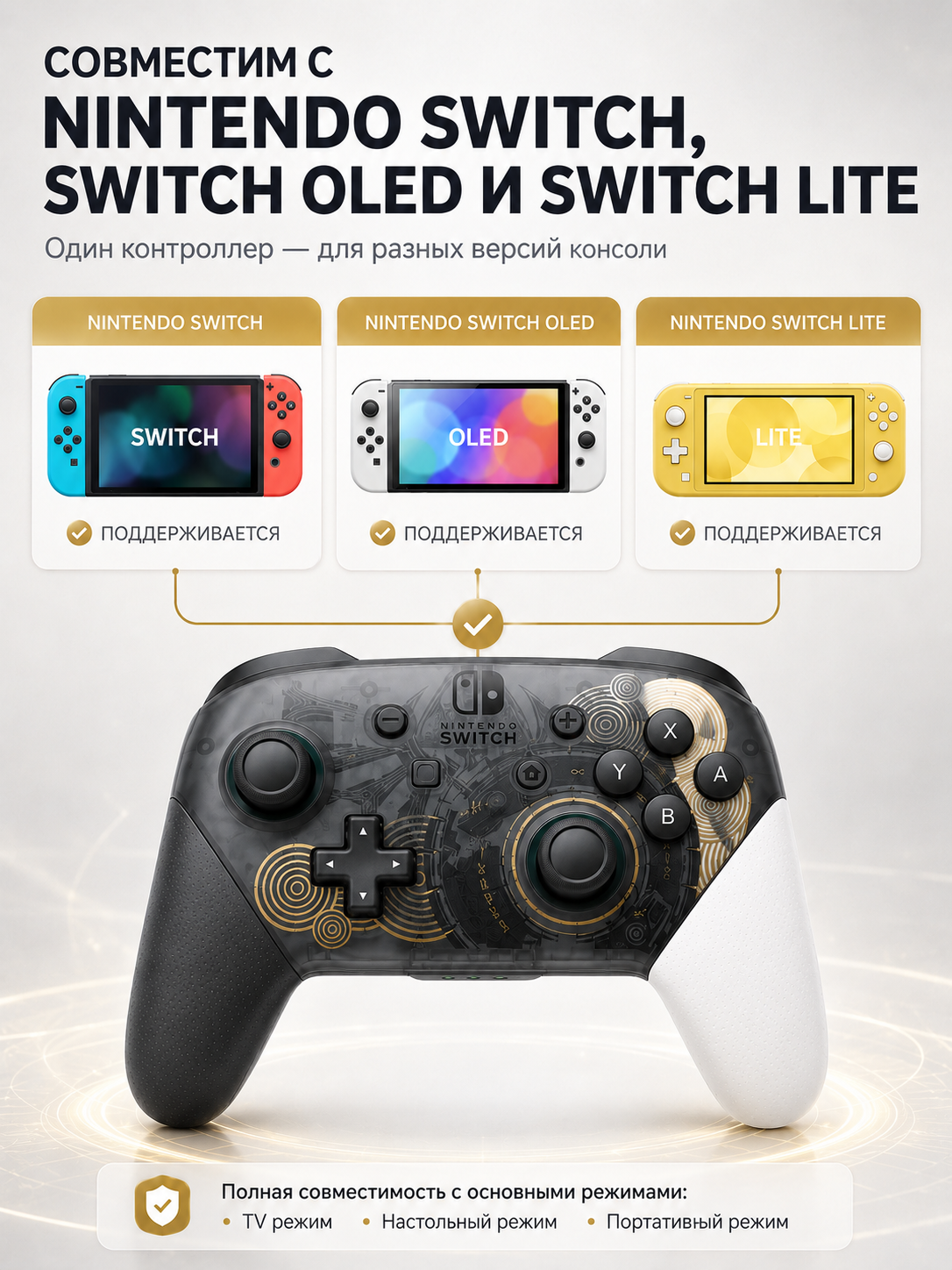 Nintendo Геймпад Switch Pro Геймпад Wireless Controller Bluetooth — фото 1