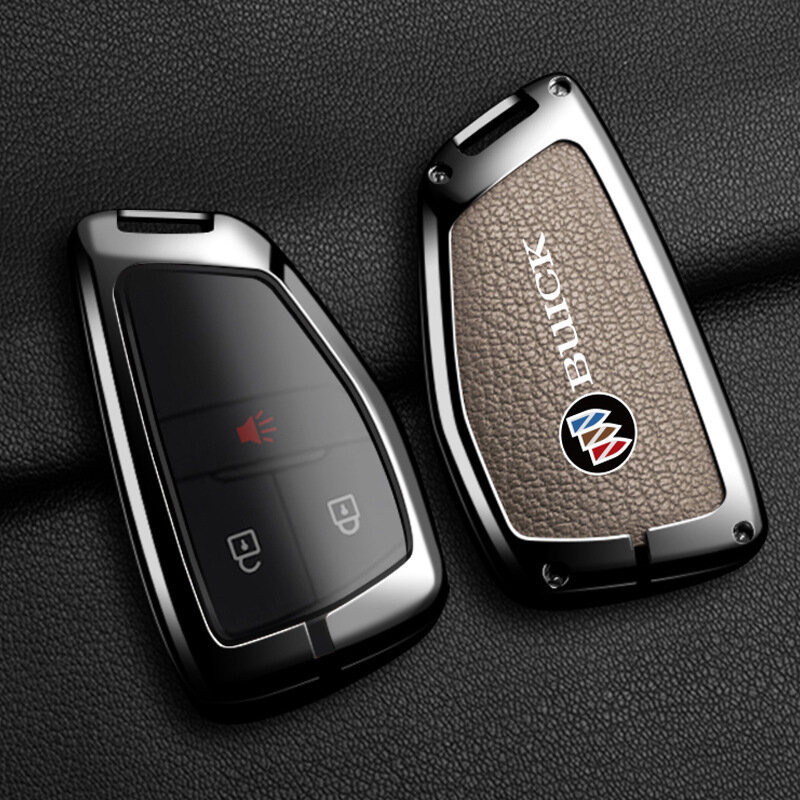 Чехол для ключа Buick для Encore Plus/Avenir/Verano Pro - овальная текстура, коричневый с зажимом B01