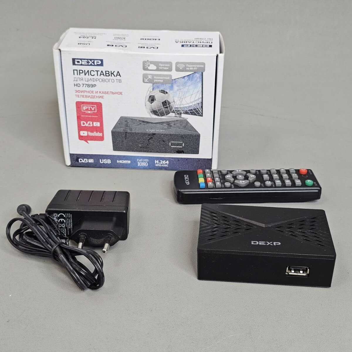Приставка для цифрового ТВ DEXP HD 7789P