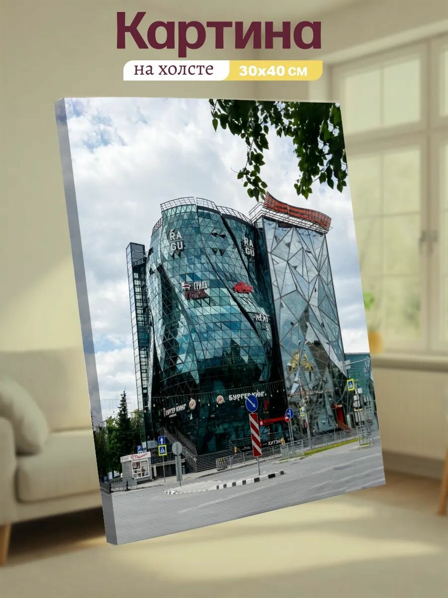 Картина на холсте Новосибирск интерьерная архитектура город