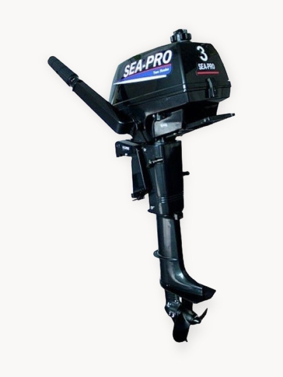 Подвесной румпельный 2х-тактный лодочный мотор SEA-PRO Т 3S, аналог Yamaha, 70 куб. см, встроенный бак 1,2л, вес 16 кг