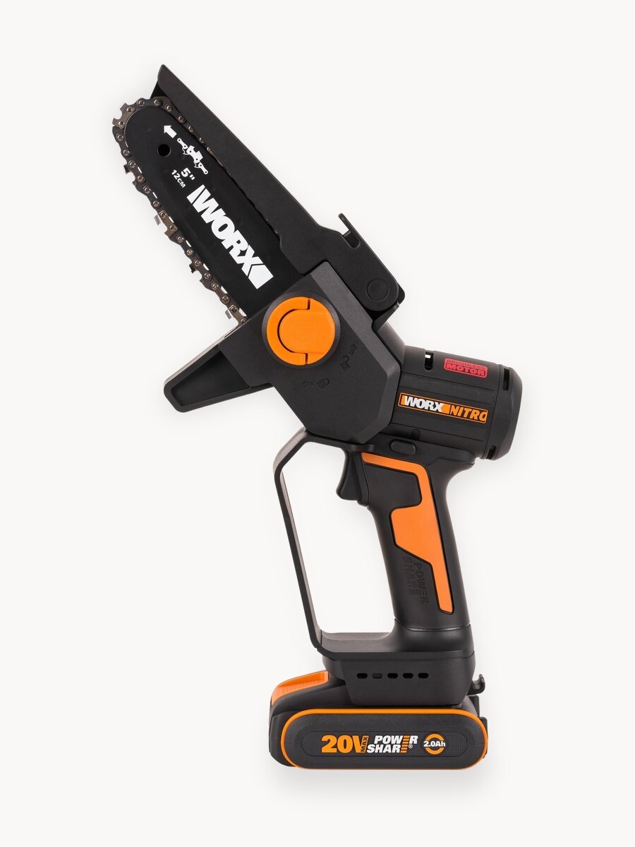 Пила аккумуляторная бесщёточная WORX WG325E, 20В, 12см, 2Ач х1, ЗУ 2А