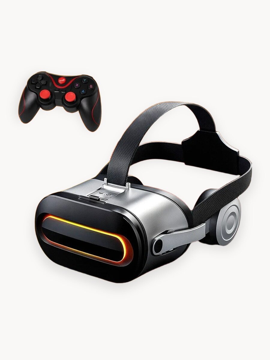 Очки виртуальной реальности, для смартфонов, встроенные наушники, белый