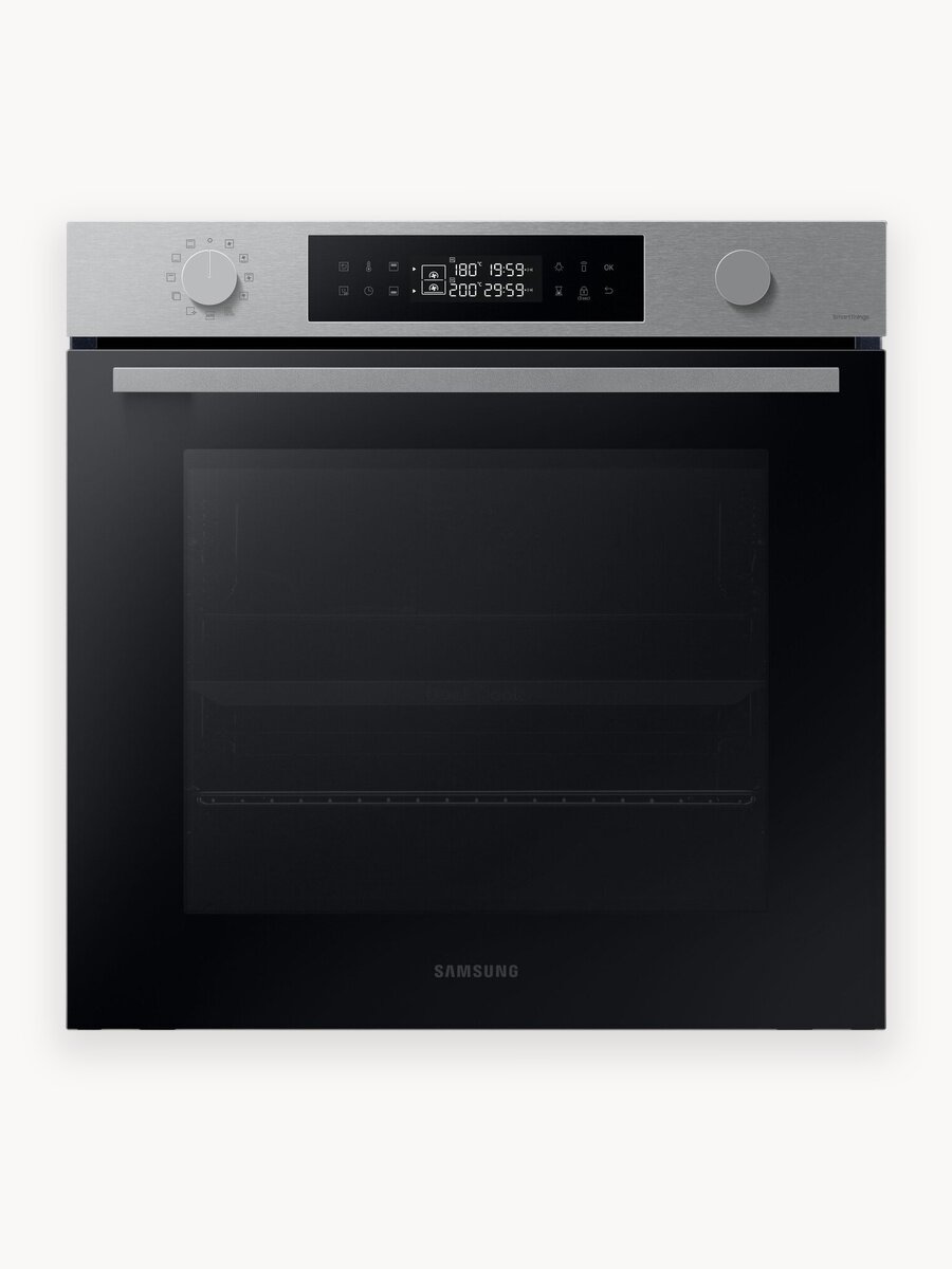 Духовой шкаф электрический встраиваемый Samsung NV7B4445UAS/WT, объем 76 л, технологии Dual Cook и Air Sous Vide, приложение SmartThings Cooking, цвета нержавеющий стали