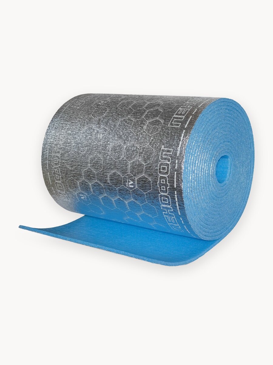 Утеплитель фольгированный самоклеящийся пенофол 10х0,6 м 10 мм