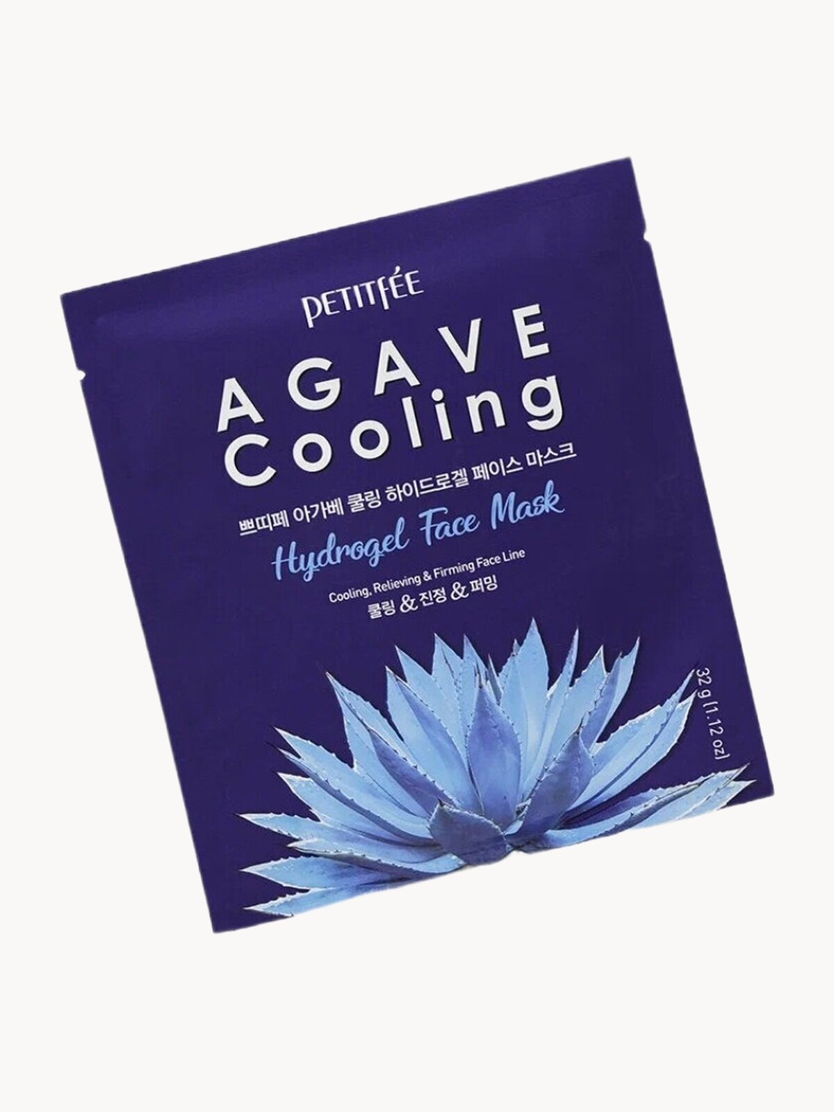 Гидрогелевая маска для лица с экстрактом агавы PETITFEE Agave Cooling Hydrogel Face Mask
