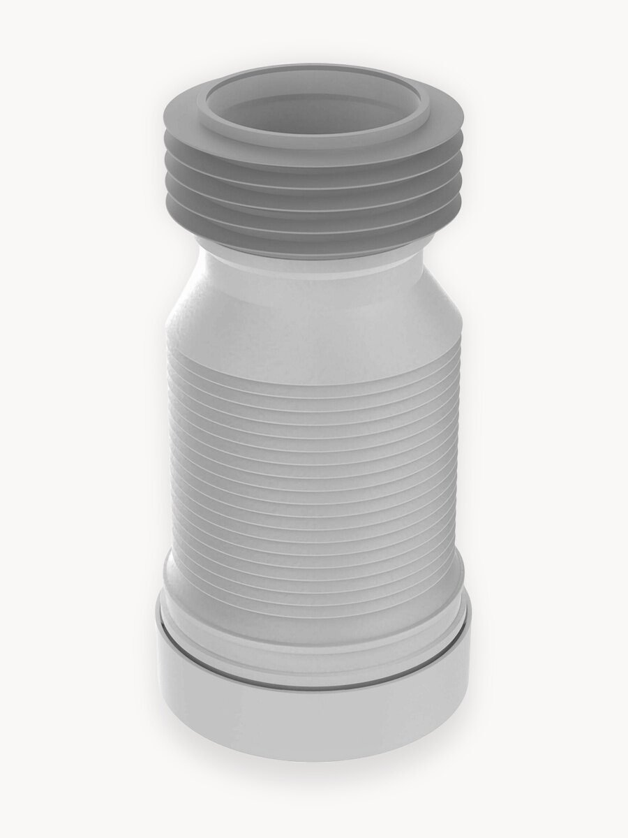 Удлинитель для унитаза (гофра) с гребенкой 250-500 мм в термоусадочной пленке Aquant (T828-22-MR)
