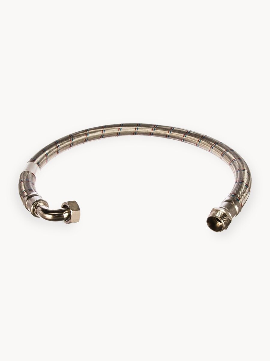 Гибкая подводка Oscar-M для воды 32мм 1", ВР/НР, 100 см, угловая