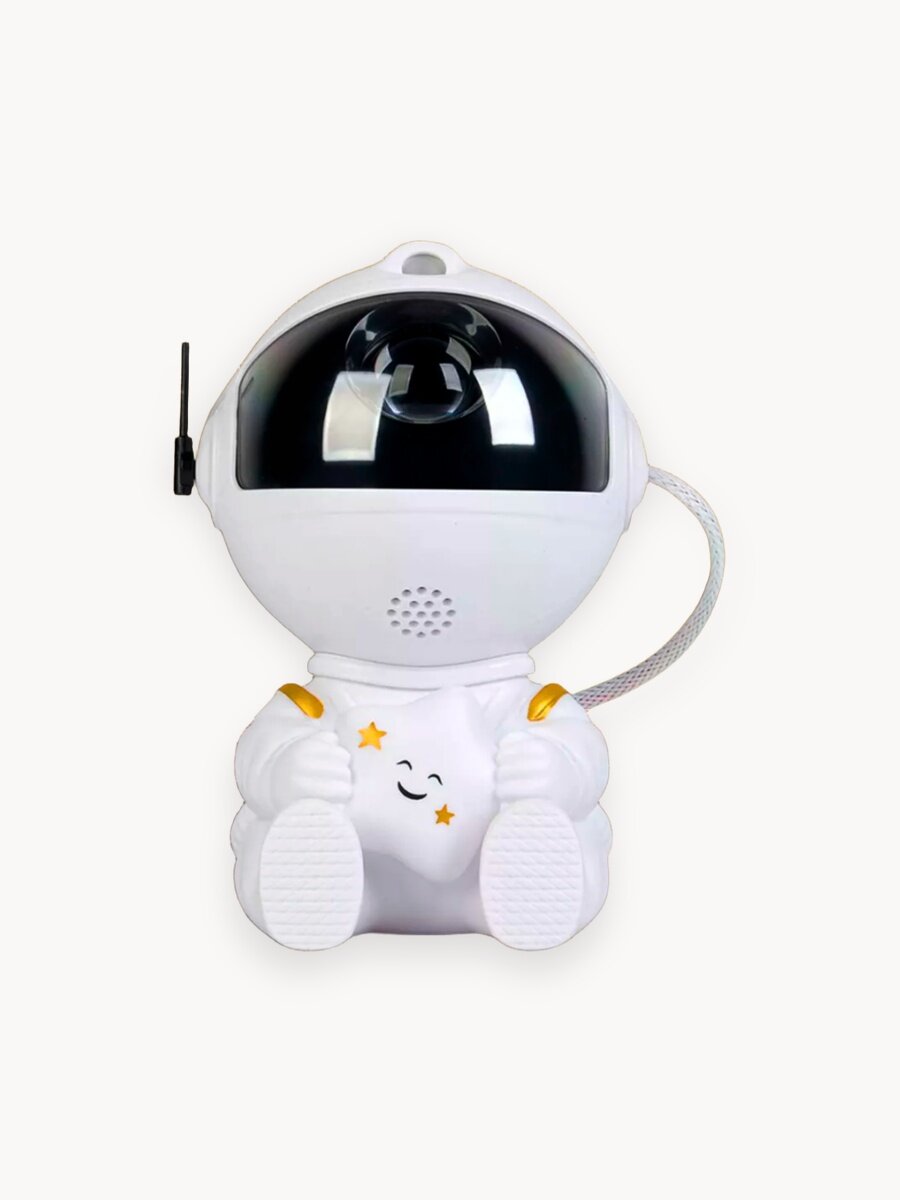 Проектор звёздного неба Star Sky, космонавт, для дома, белый, с пультом, 10х12.5х8.5см