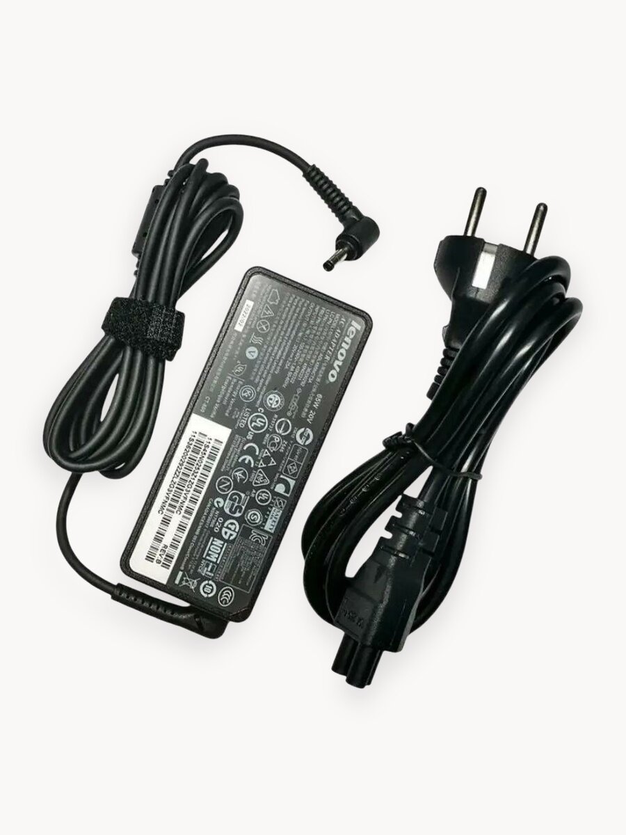 Блок питания для ноутбука Lenovo 20V, 3.25A, 4.0x1.7мм, 65W, с сетевым кабелем
