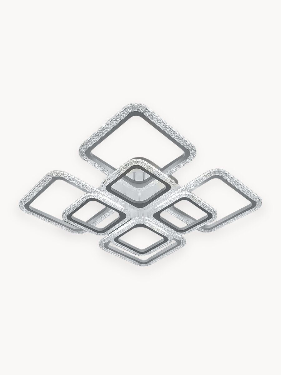 Люстра потолочная светодиодная Семь Огней, белая, с пультом, до 20 кв. м.