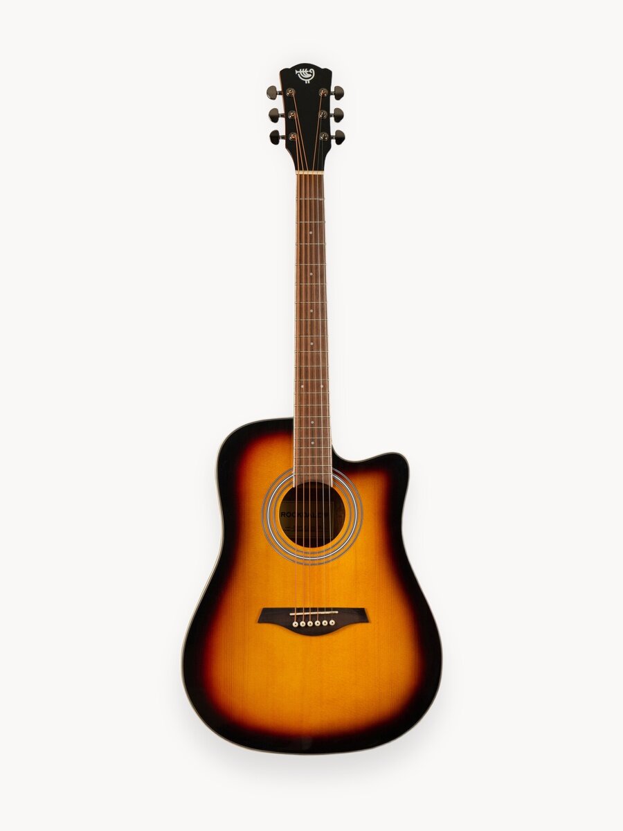 Акустическая гитара дредноут ROCKDALE Aurora D6 Gloss C SB, дредноут, глянцевая
