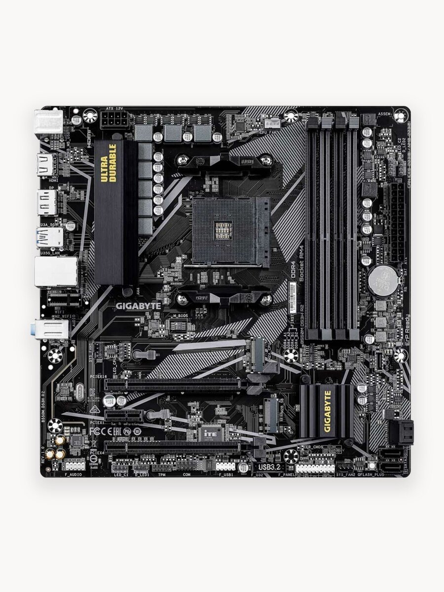Материнская плата Gigabyte B550M DS3H R2 (AM4, mATX)