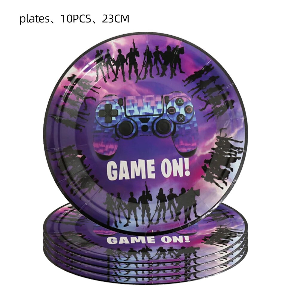Одноразовая посуда Fortnite из бумаги TAKARA TOMY plates-9-10pcs