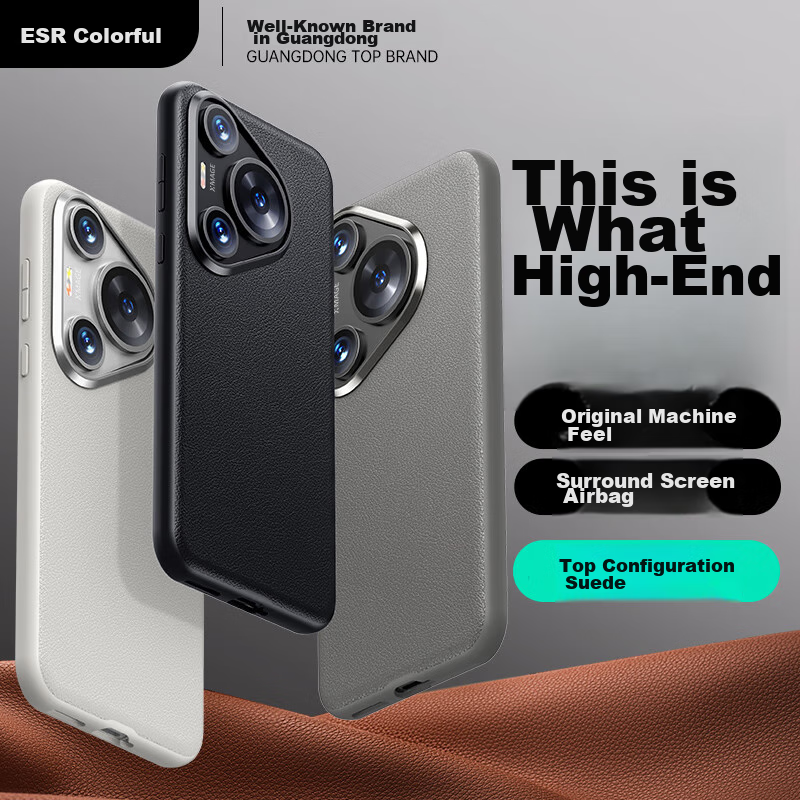 Чехол для Huawei Pura70 Pro/Pro+ из натуральной кожи - Антибрызговая защита, тонкий, полное покрытие, платиновый серый