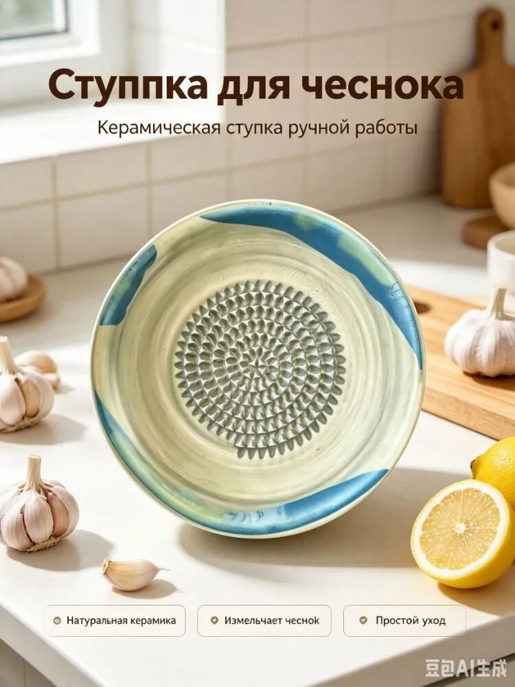 Тарелка терка / Керамическая терка тарелка для овощей, имбиря, чеснока