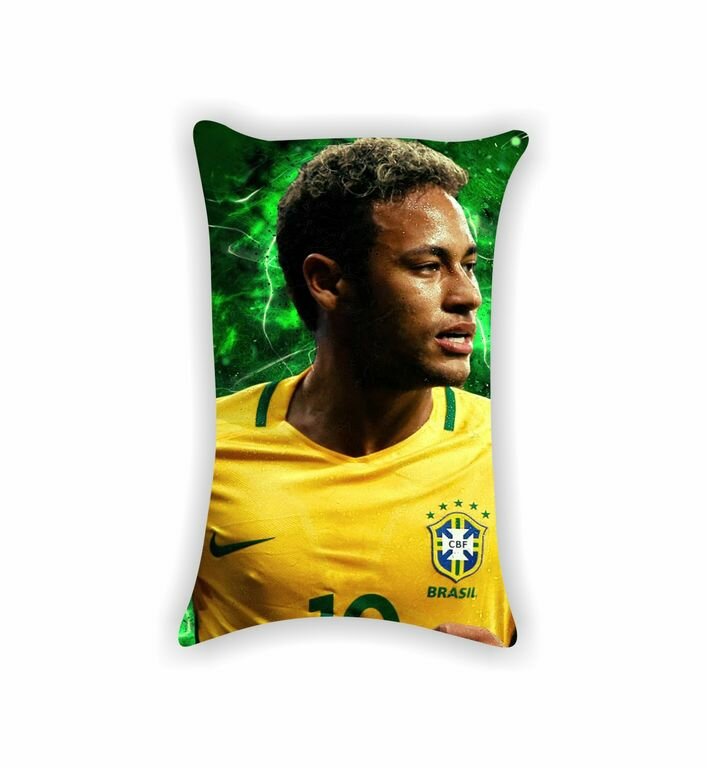 Подушка Неймар да Силва Сантос Жуниор, Neymar da Silva Santos Junior №15, картинка с одной стороны