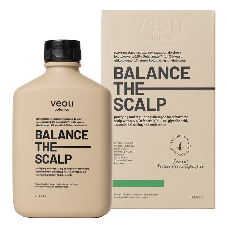 Шампунь для волос Veoli Botanica Balance the Scalp очищающе-регулирующий шампунь для себорейной кожи 300 мл