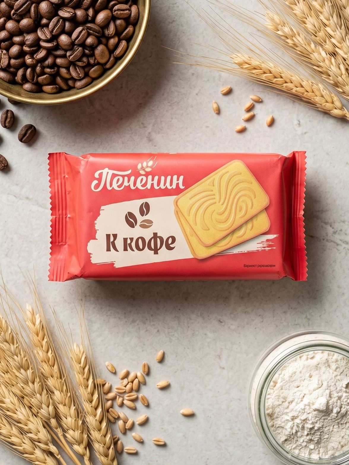 Печенье сахарное "Печенин К кофе" 185 гр