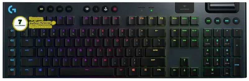 Logitech Игровая клавиатура беспроводная G G913(G915)LIGHTSPEED LIGHTSYNC RGB GL L Switch, (GL Linear), черный