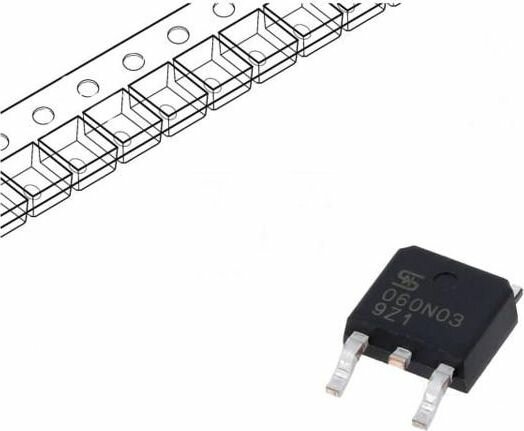 Транзистор TAIWAN SEMICONDUCTORS TSM060N03CP ROG Транзистор N-МОП полевой 30В 80A 54Вт 0,006Ом TO 1шт