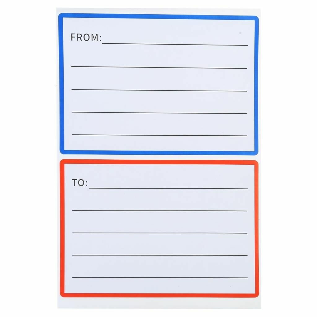 Адресные наклейки для почты, 50 листов