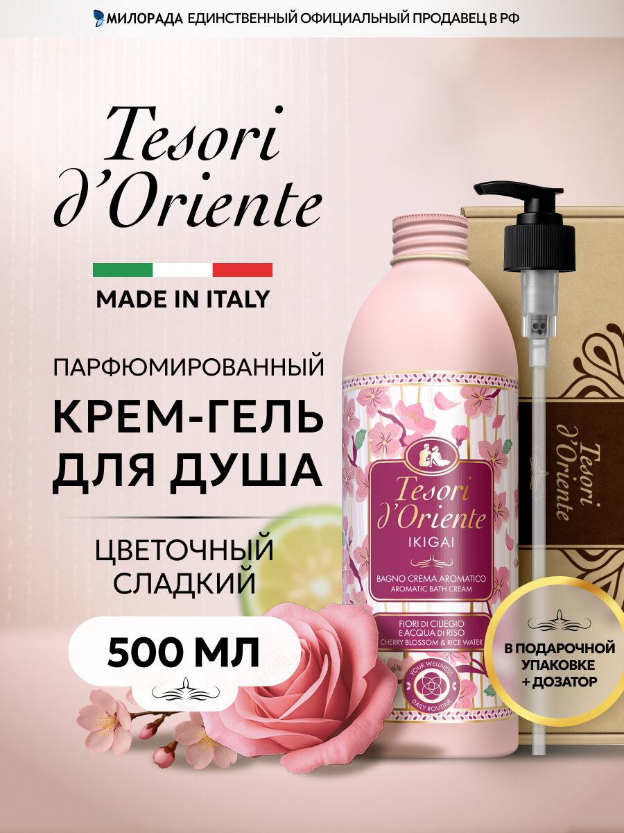 Парфюмированный гель для душа с дозатором Икигай 500 мл
