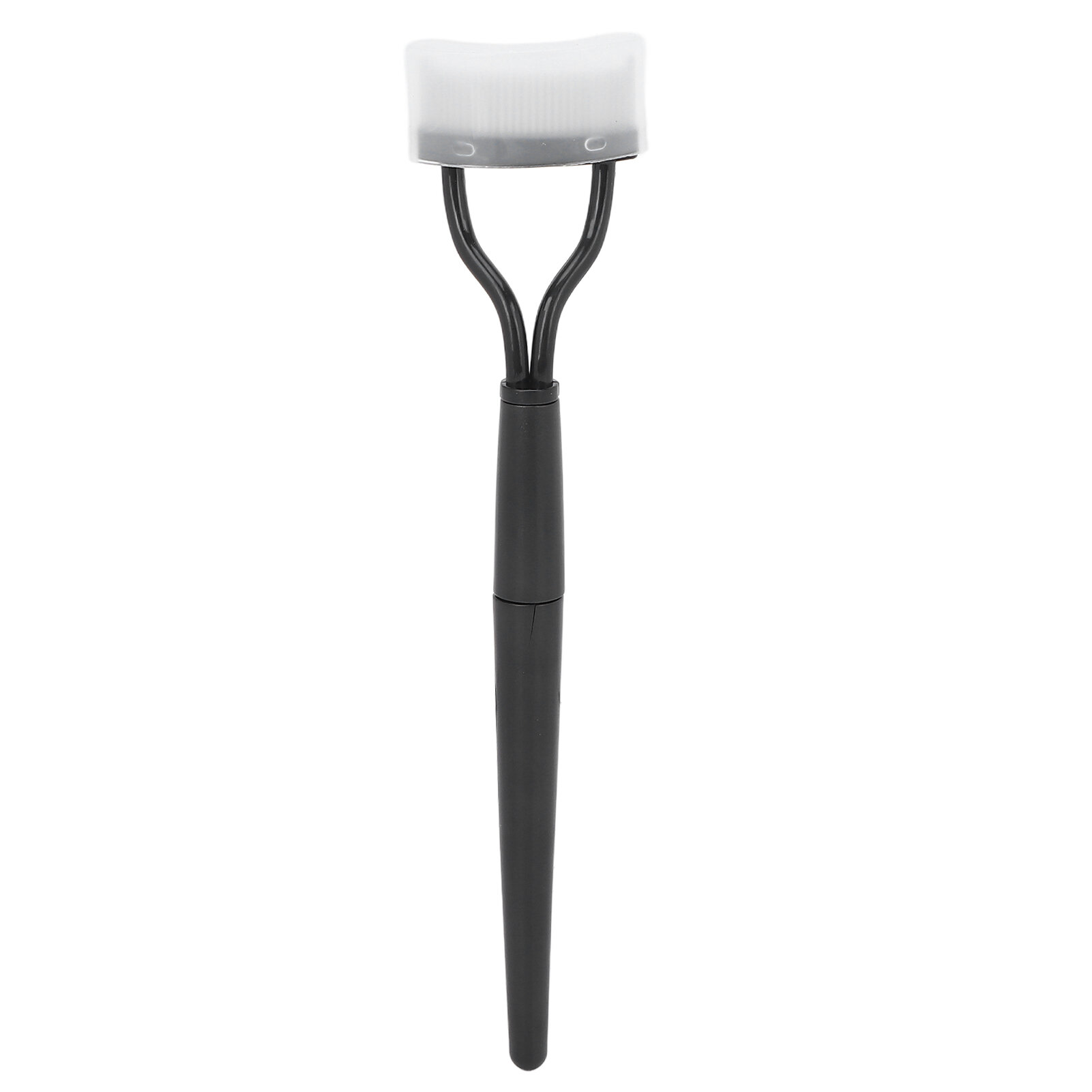 Расческа для ресниц Складной многоразовый разделитель ресниц из нержавеющей стали с крышкой Косметический инструмент Черный