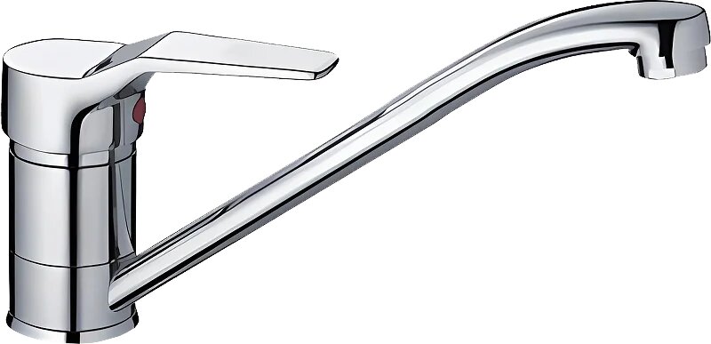 Смеситель для кухни Haiba HB63 HB4963 с поворотным изливом, хром, глянцевый, однорычажный, латунный, с керамическим картриджем