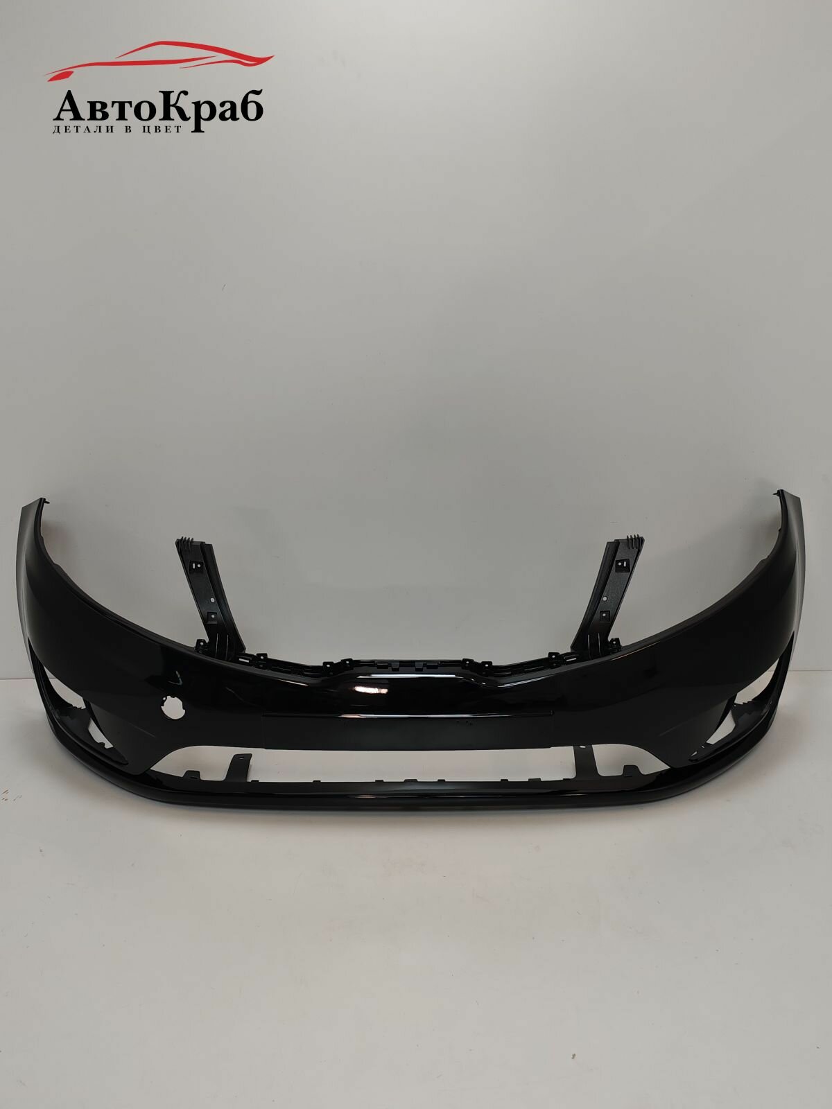 Бампер передний в цвет для Киа Рио 3 2011 - 2015 г. MZH - черный