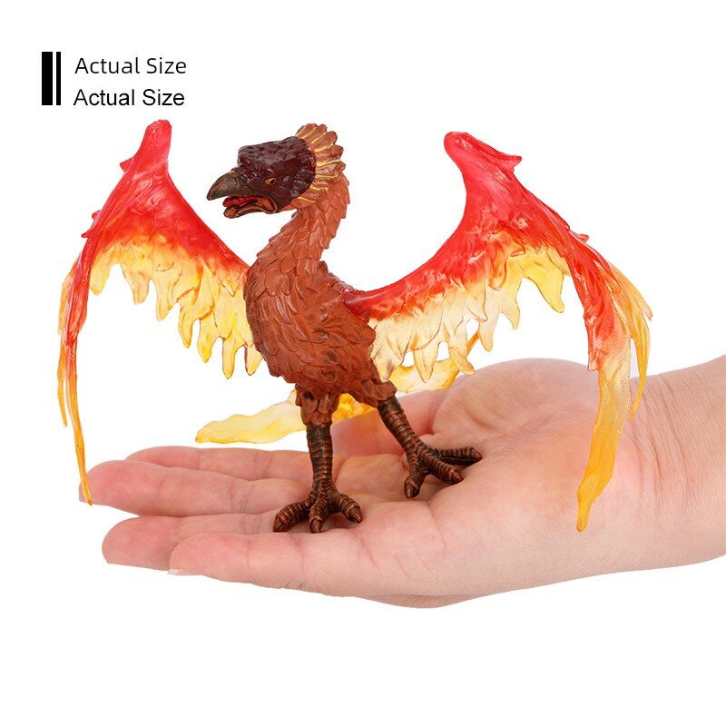 Детские игрушки: реалистичная фигурка мифического животного — орнамент в виде птицы Феникса, птица-огонь, хищная птица