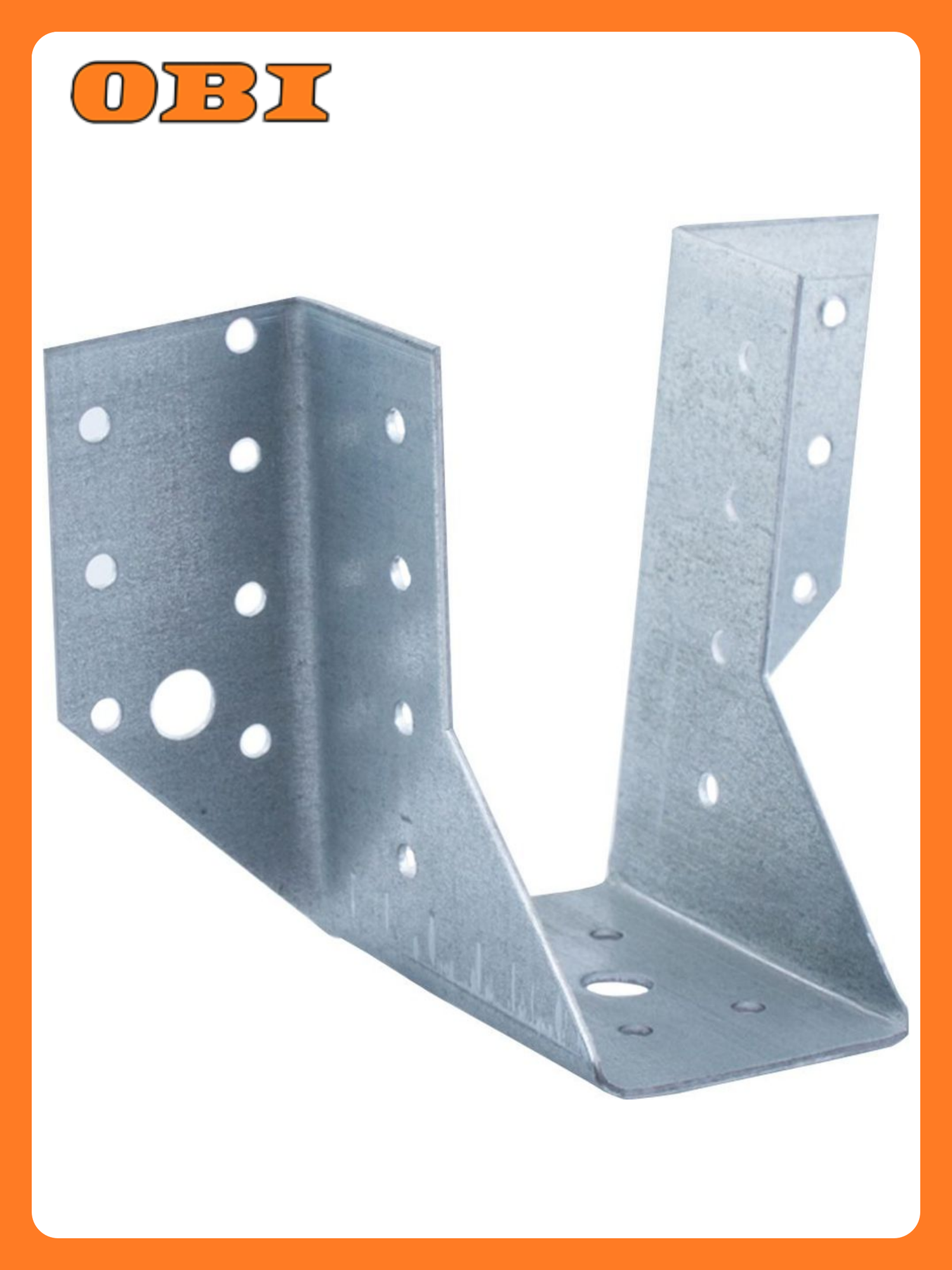 Наконечник балки открытый Стройбат белый цинк 100х105х2,0 мм