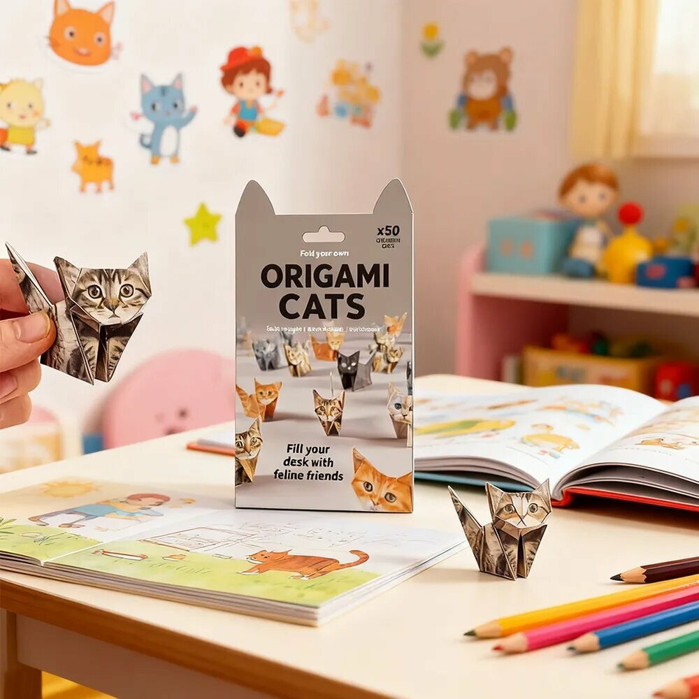Сделай сам животное оригами 50шт (кошка)