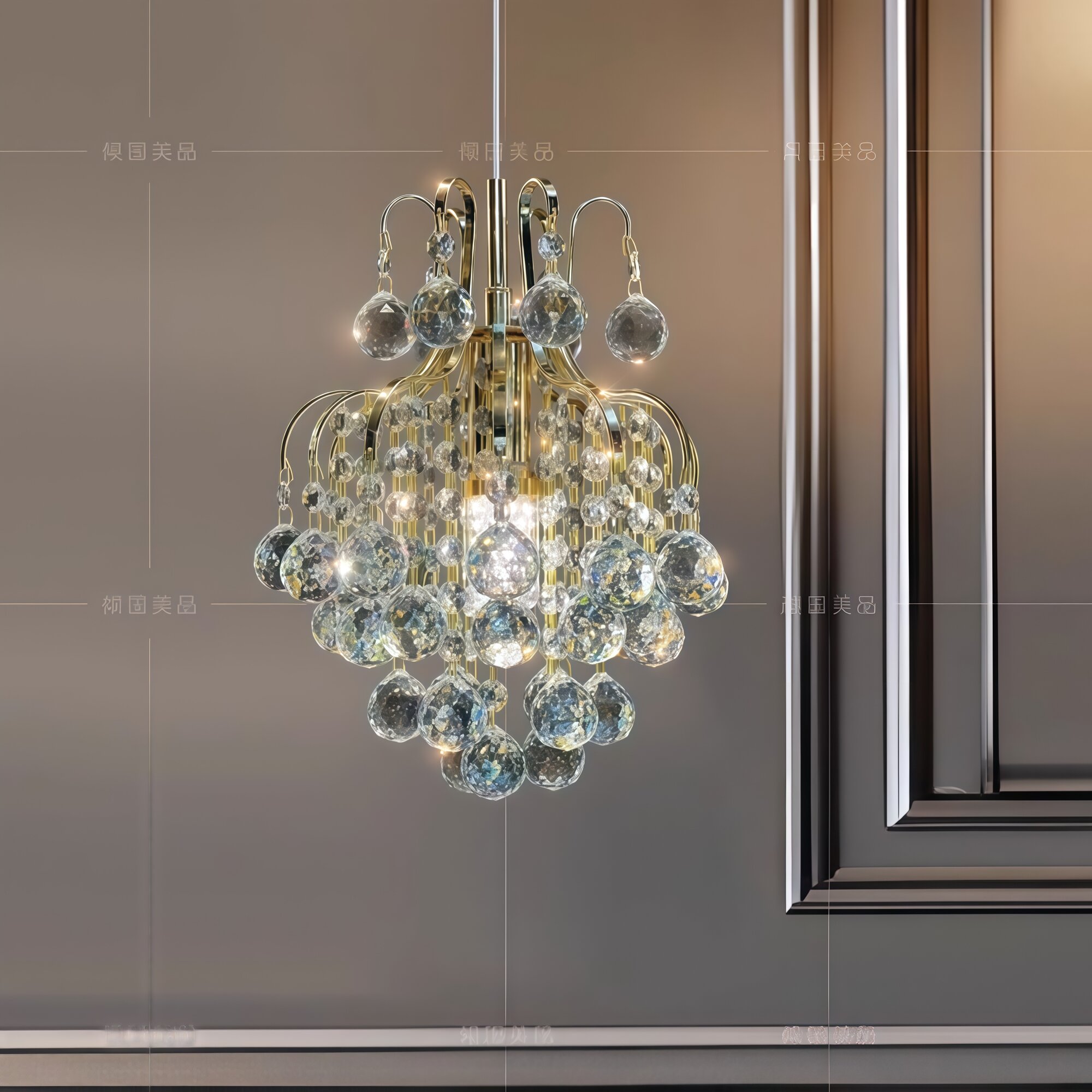 Люстра Clear Lighting "Белые кристаллы", LED, 3 цвета света, E14