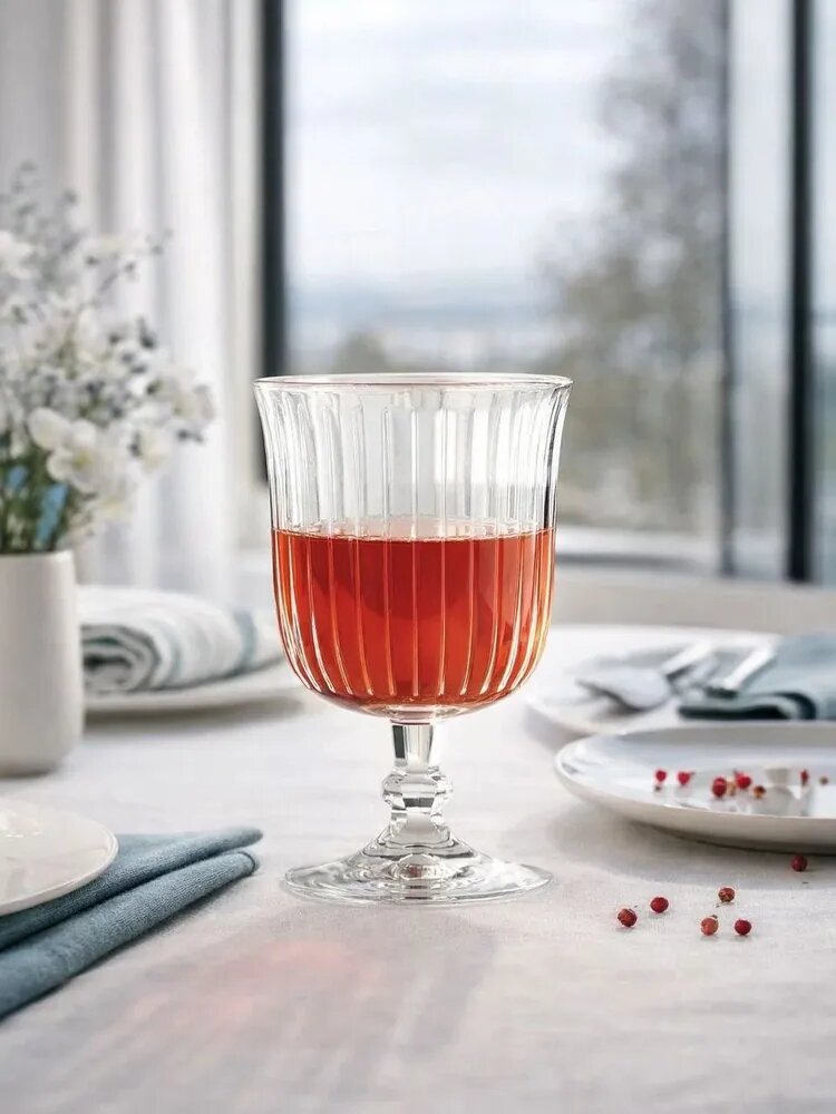 Бокалы для вина, набор на низкой ножке Pasabahce "JOY" 2 шт, 255 мл. Коробка подходит для подарка. Закаленное