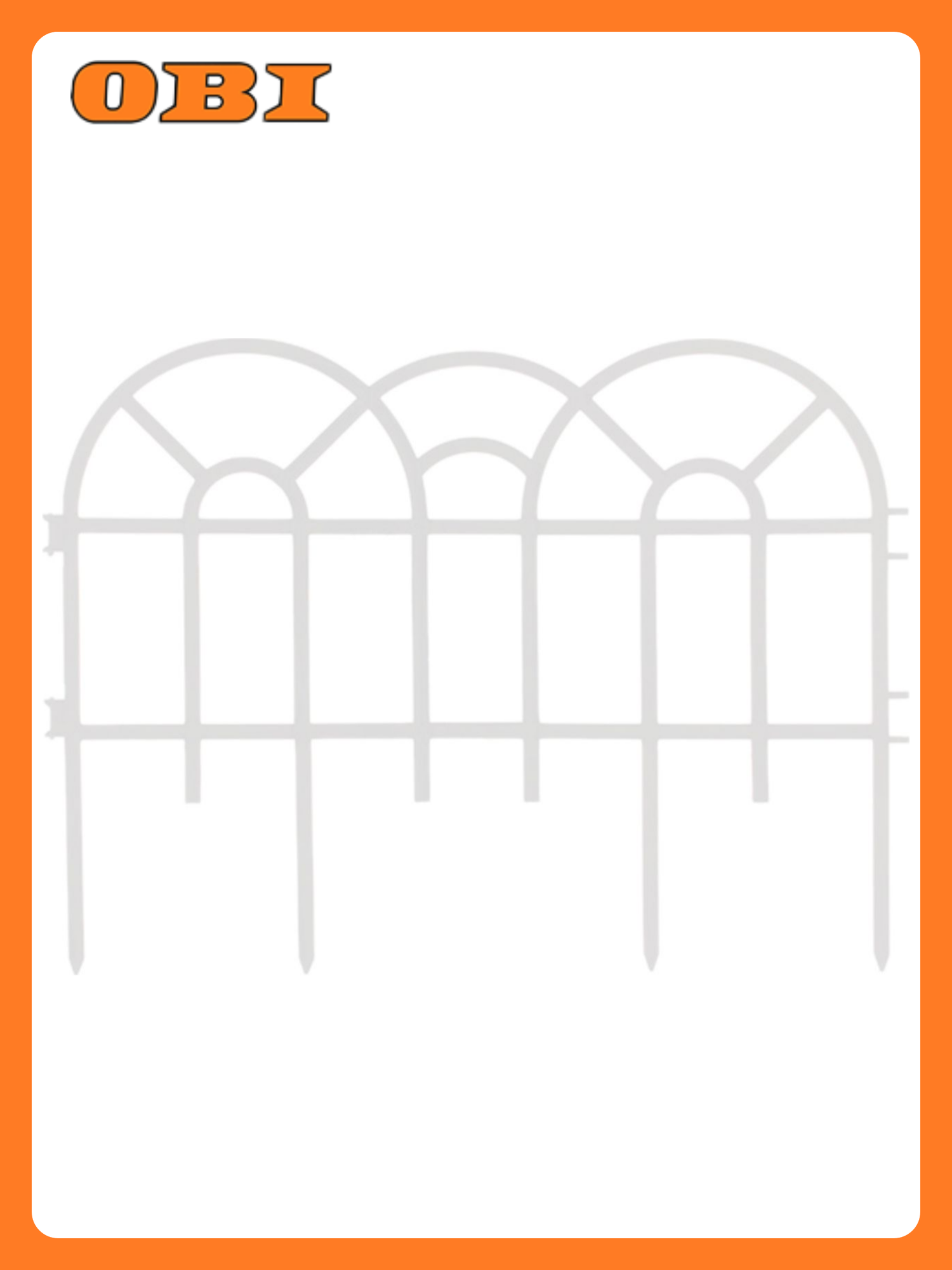 Ограждение садовое Дачная Мозаика Аркада 10585 белый 300х0,5х33,5 см.