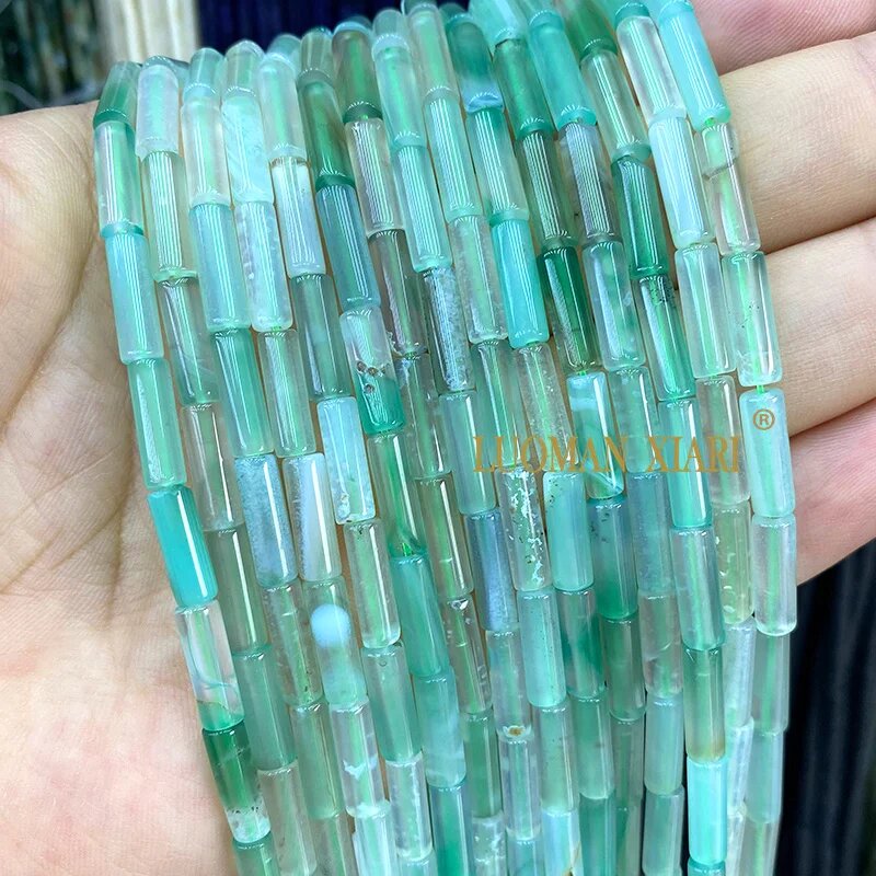 Бусины из натурального камня Амазонит Лабрадорит Говлит Изумрудный, 4x13mm 27-28pcs, green agate