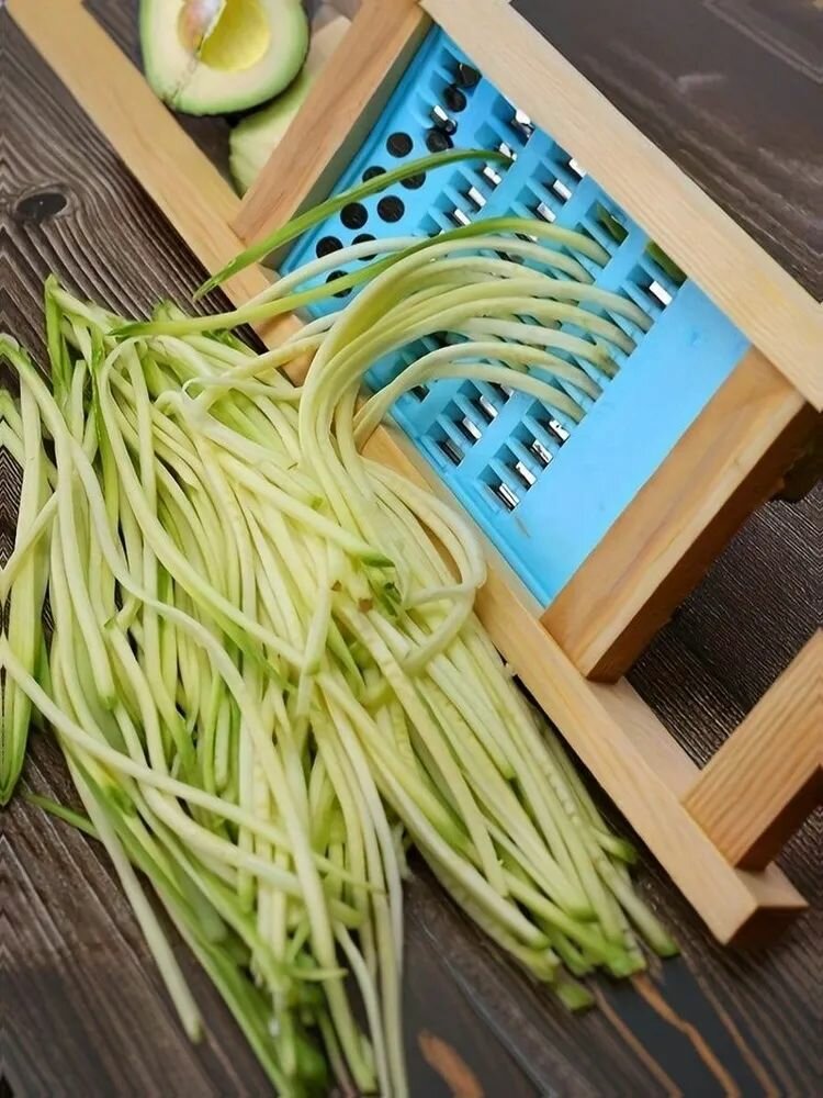 Терка-измельчитель ручная для овощей и сыра, многофункциональная кухонная терка из натурального дерева 2.5 мм