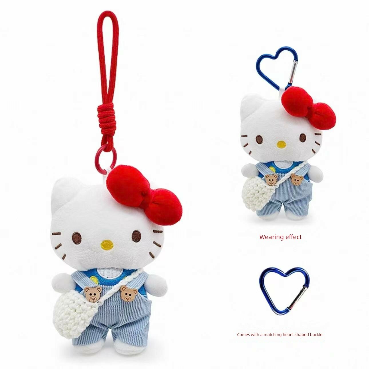 Подлинный брелок Hello Kitty, маленькая кукла, подвеска для рюкзака, милый аксессуар Hello Kitty в виде кота, подарок